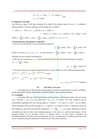 New Secure Proxy Signature Scheme with Fault Tolerance Based On Factoring and Discrete Logarithm ...
