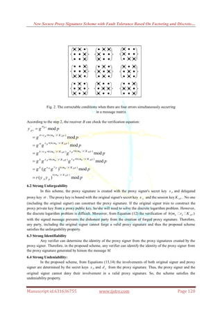 New Secure Proxy Signature Scheme with Fault Tolerance Based On Factoring and Discrete Logarithm ...
