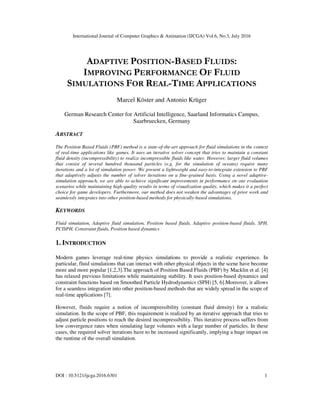 Adaptive Position-Based Fluids: Improving Performance of Fluid ...