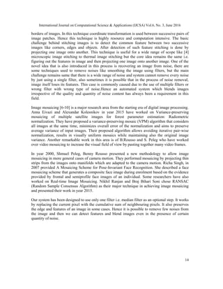 AUTOMATED IMAGE MOSAICING SYSTEM WITH ANALYSIS OVER VARIOUS IMAGE NOISE | PDF