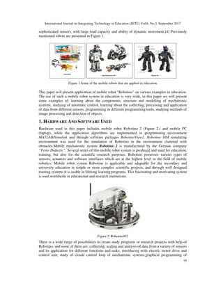 Different Applications of Mobile Robots in Education | PDF | Robotics | Technology & Computing
