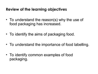 Introduction to food Food Packaging and preservation | PPT