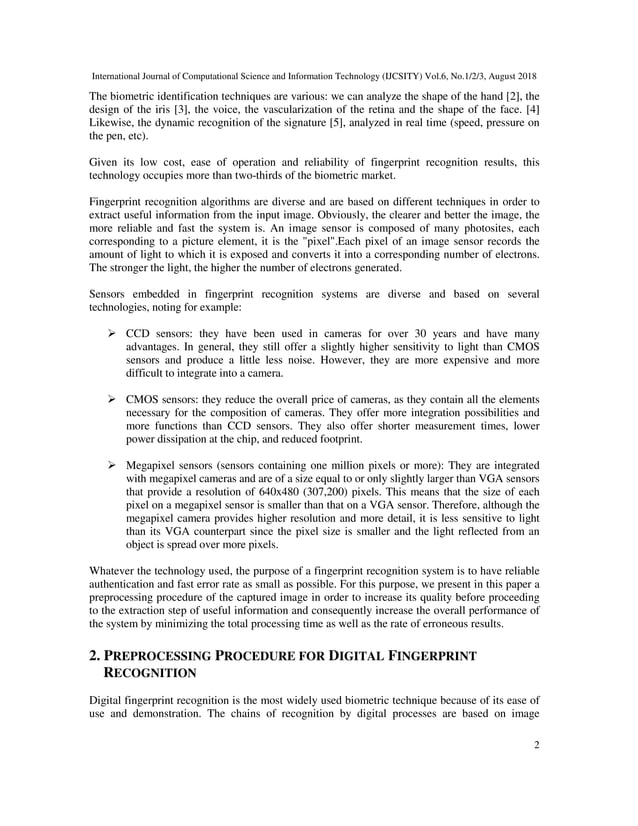 PREPROCESSING ALGORITHM FOR DIGITAL FINGERPRINT IMAGE RECOGNITION | PDF PREPROCESSING ALGORITHM FOR DIGITAL FINGERPRINT IMAGE RECOGNITION | PDF