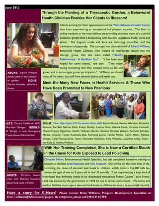 FCHS Newsletter June 2012 | PDF | Children\'s Health | Healthy Living