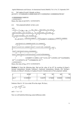 A NEW METHOD OF CENTRAL DIFFERENCE INTERPOLATION | PDF