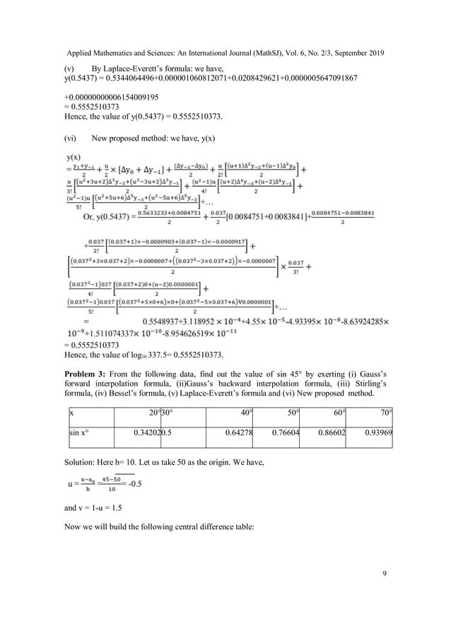 A NEW METHOD OF CENTRAL DIFFERENCE INTERPOLATION | PDF