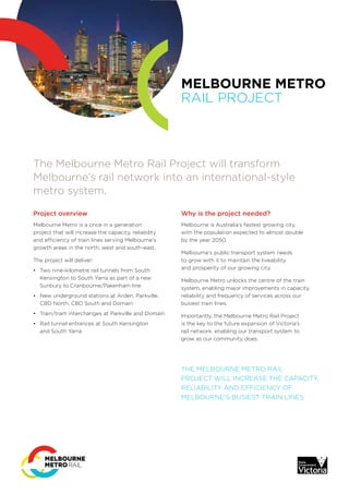 Melbourne-Metro-Rail-Project-fact-sheet | PDF