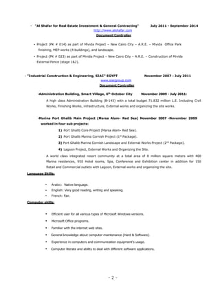 Ahmed Refaat - Document Controller CV | PDF