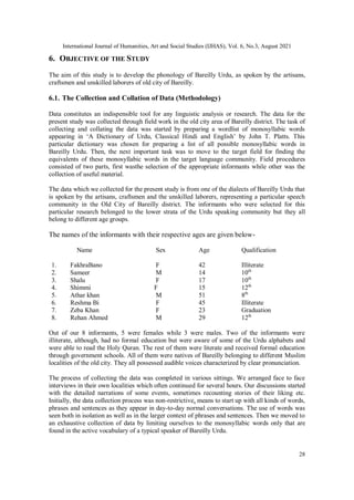PHONOLOGY OF BAREILLY URDU | PDF