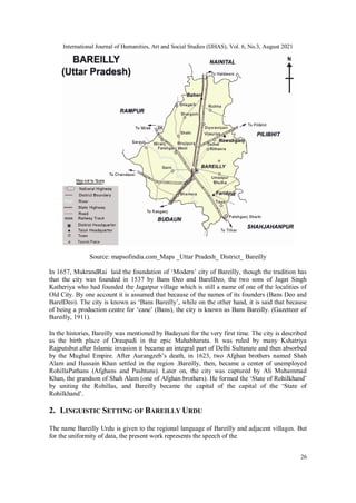 PHONOLOGY OF BAREILLY URDU | PDF