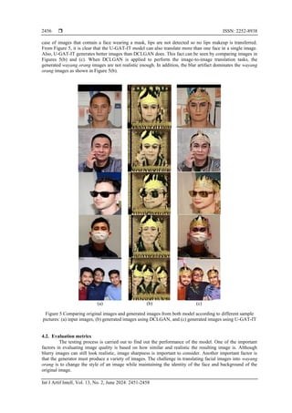 Image translation between human face and wayang orang using U-GAT-IT | PDF