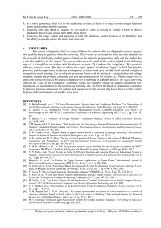 Design an expert system for students graduation projects in Iraq ...