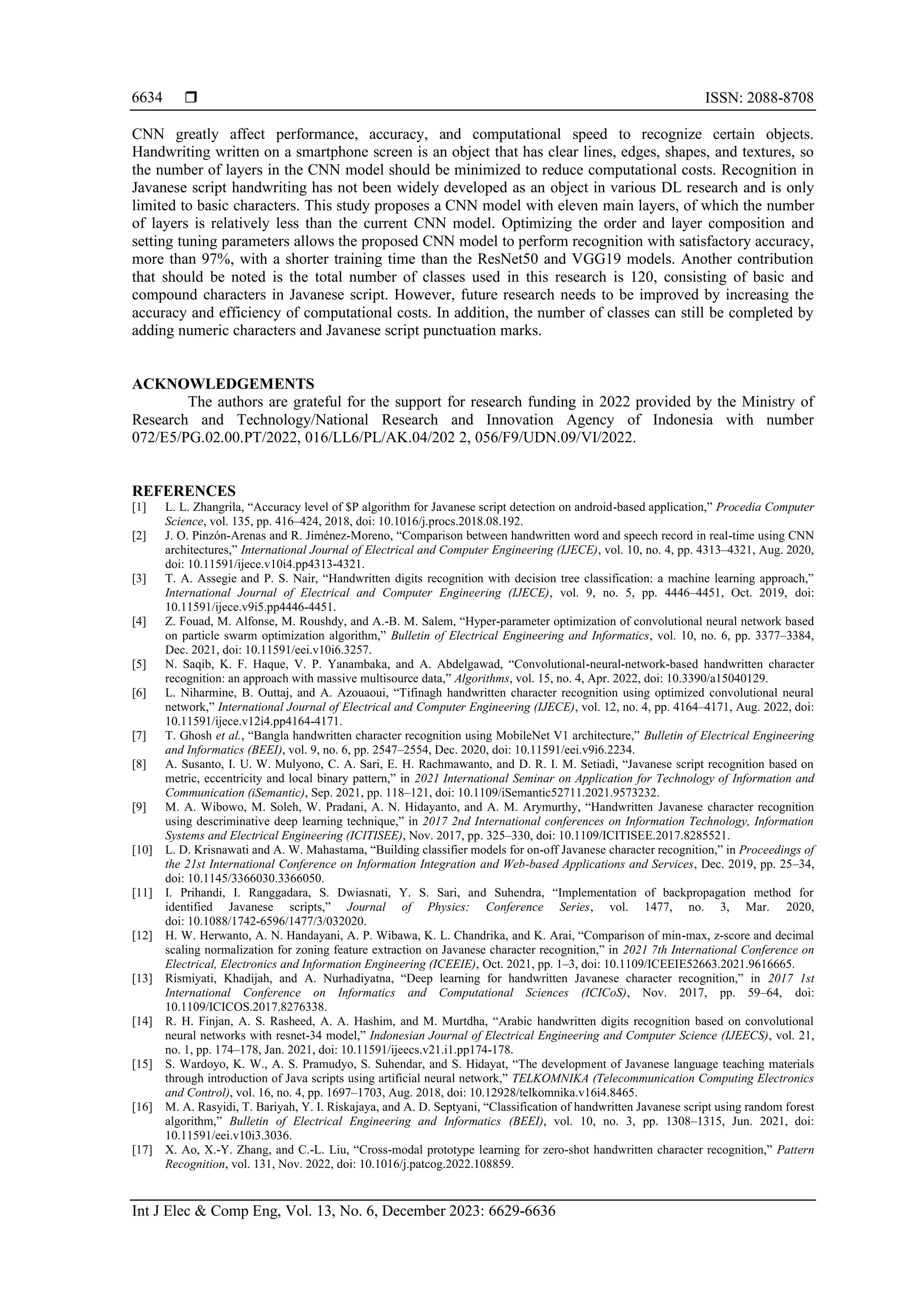 Improved Javanese Script Recognition Using Custom Model Of Convolution