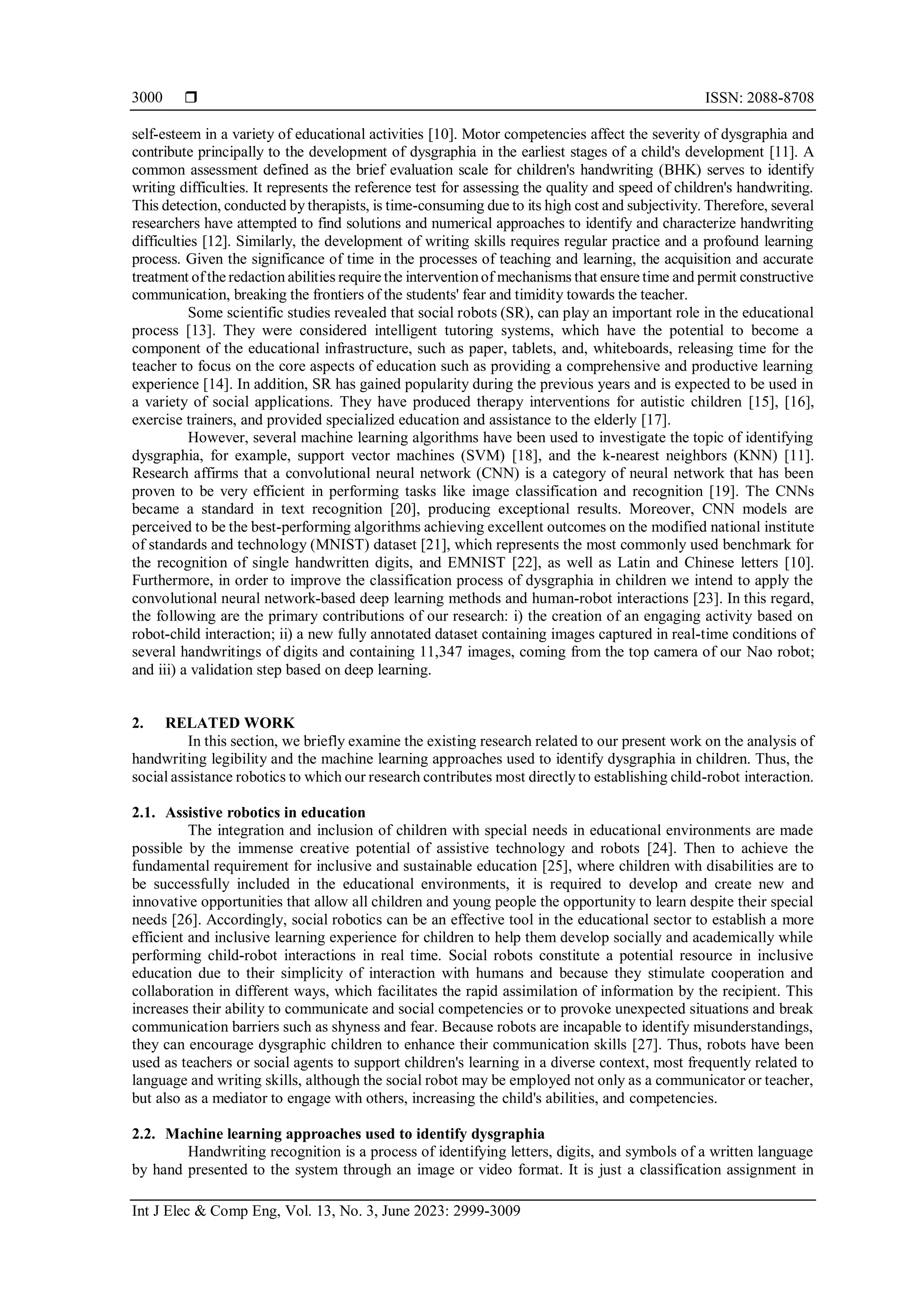 Dysgraphia detection based on convolutional neural networks and child-robot interaction | PDF
