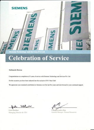 Siemens-5Years-Completion | PDF