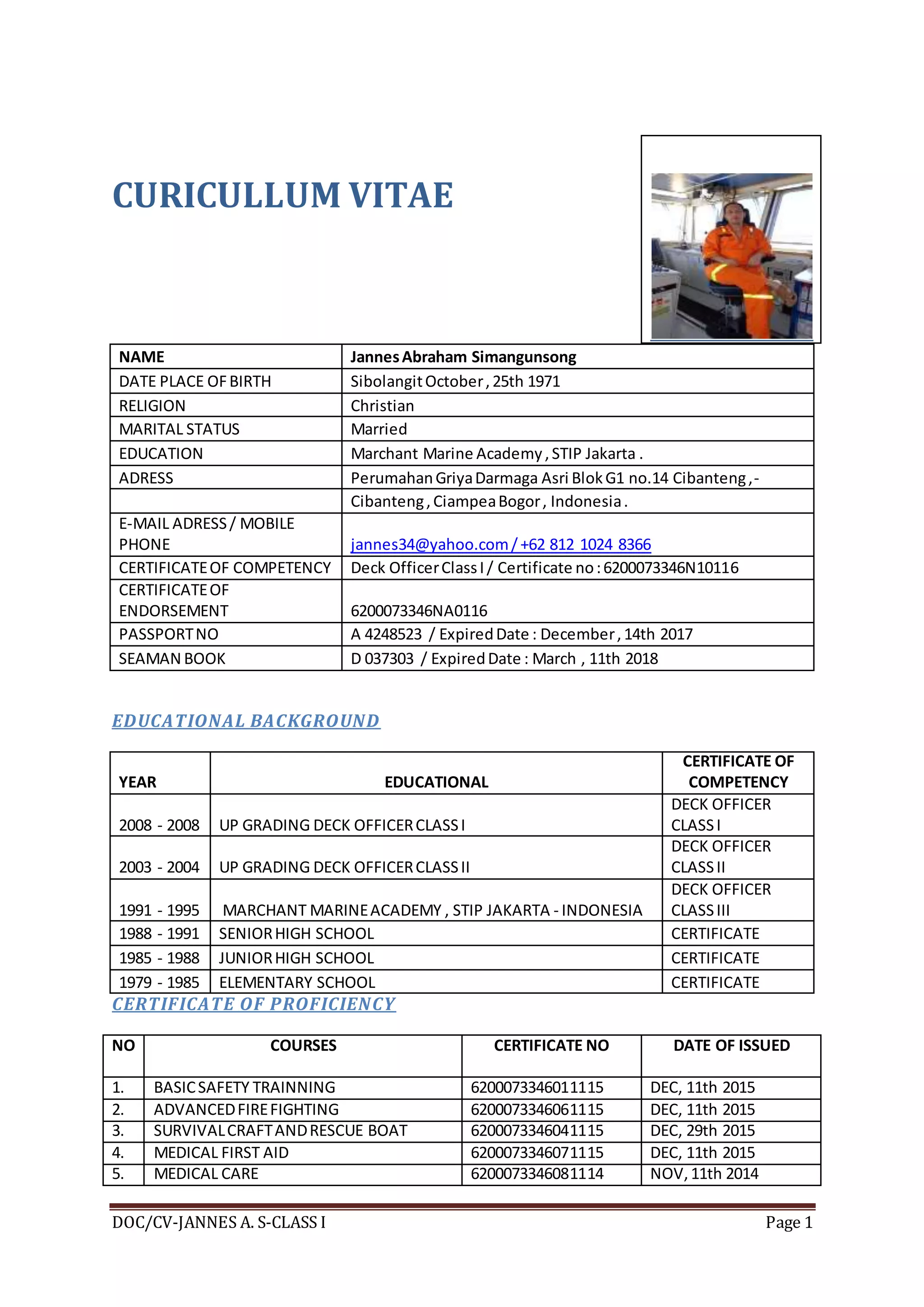 CV. Jannes A.S | DOCX | Cruises | Travel Type