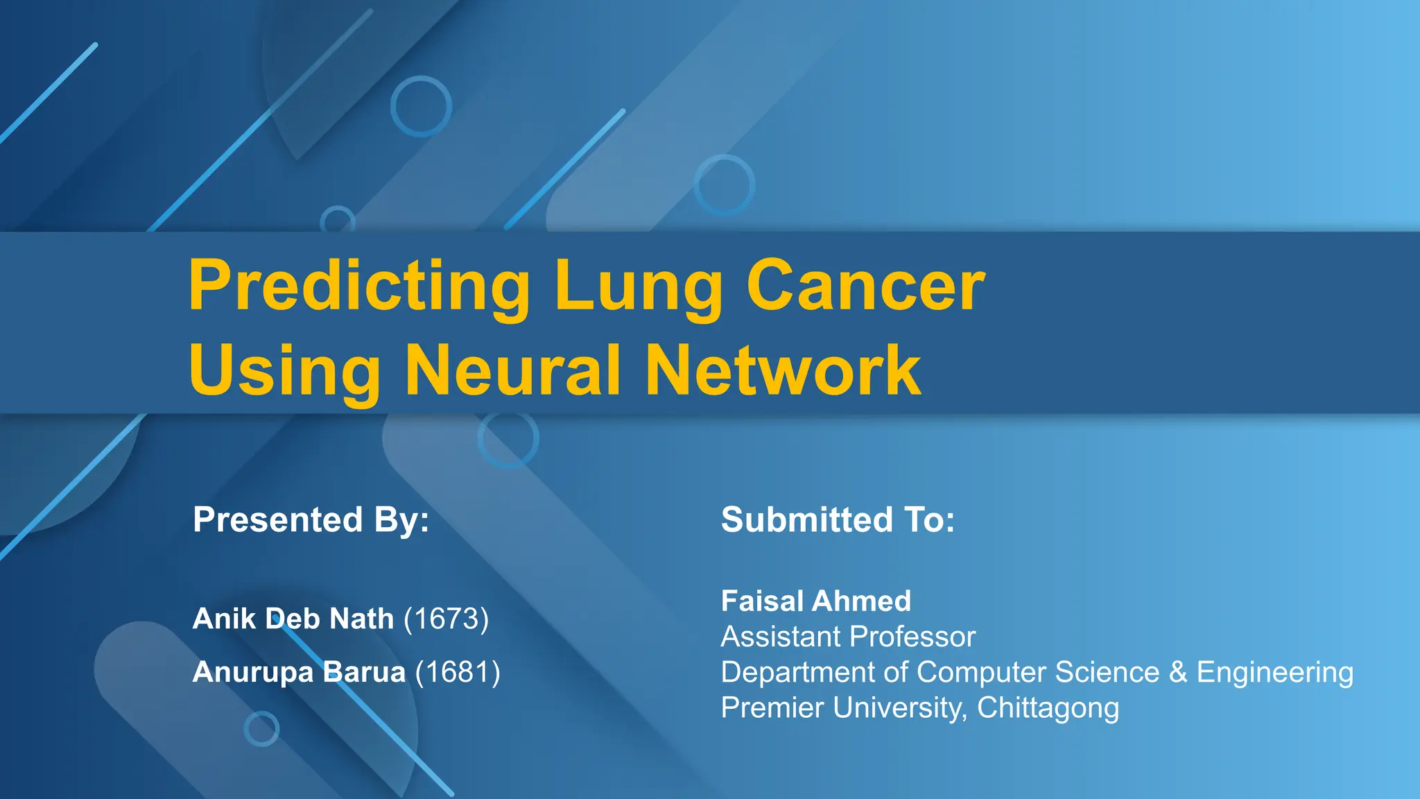 Lung Cancer Detection Simple Project Using Neural Network Pdf
