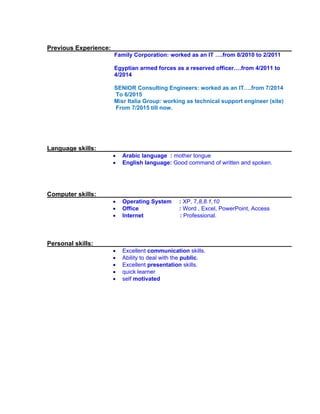 Mostafa CV | PDF | Programming Languages | Computing