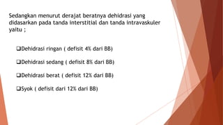 terapi cairan pada tatalaksana dehidrasi dan syok hipovolemik serta ...