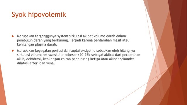 terapi cairan pada tatalaksana dehidrasi dan syok hipovolemik serta ...