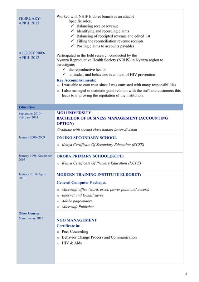 CURRICULUM VITAE opiyo-1 | PDF