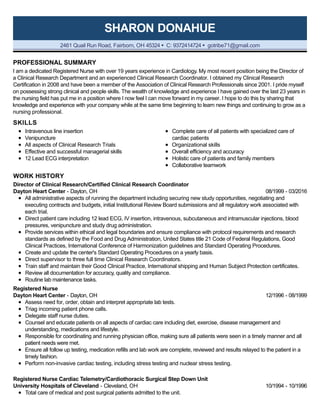 Sharon Donahue Resume 1 | PDF