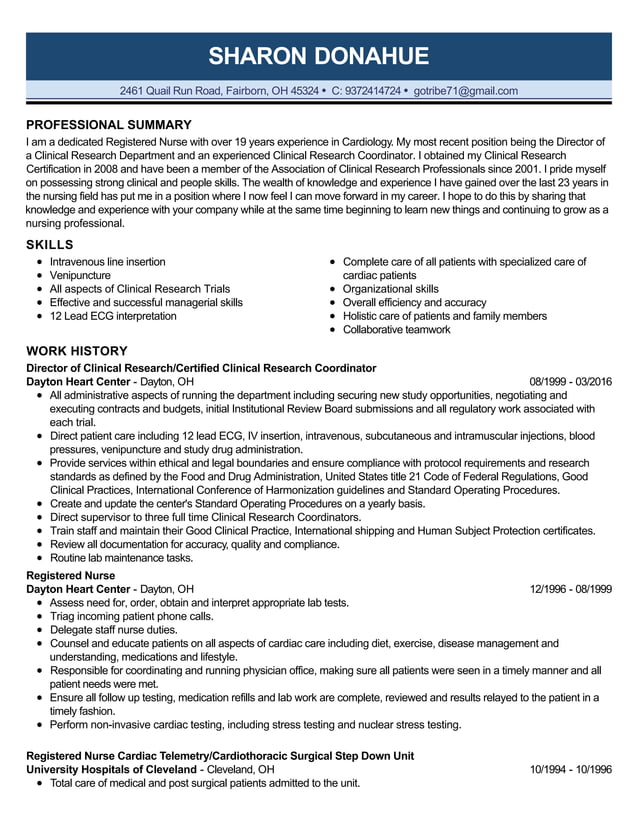 Sharon Donahue Resume 1 | PDF