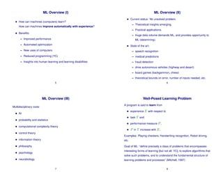 633-600 Machine Learning | PPT