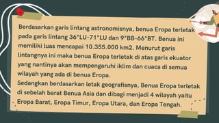Informasi tentang letak dan luas benua eropa | PDF
