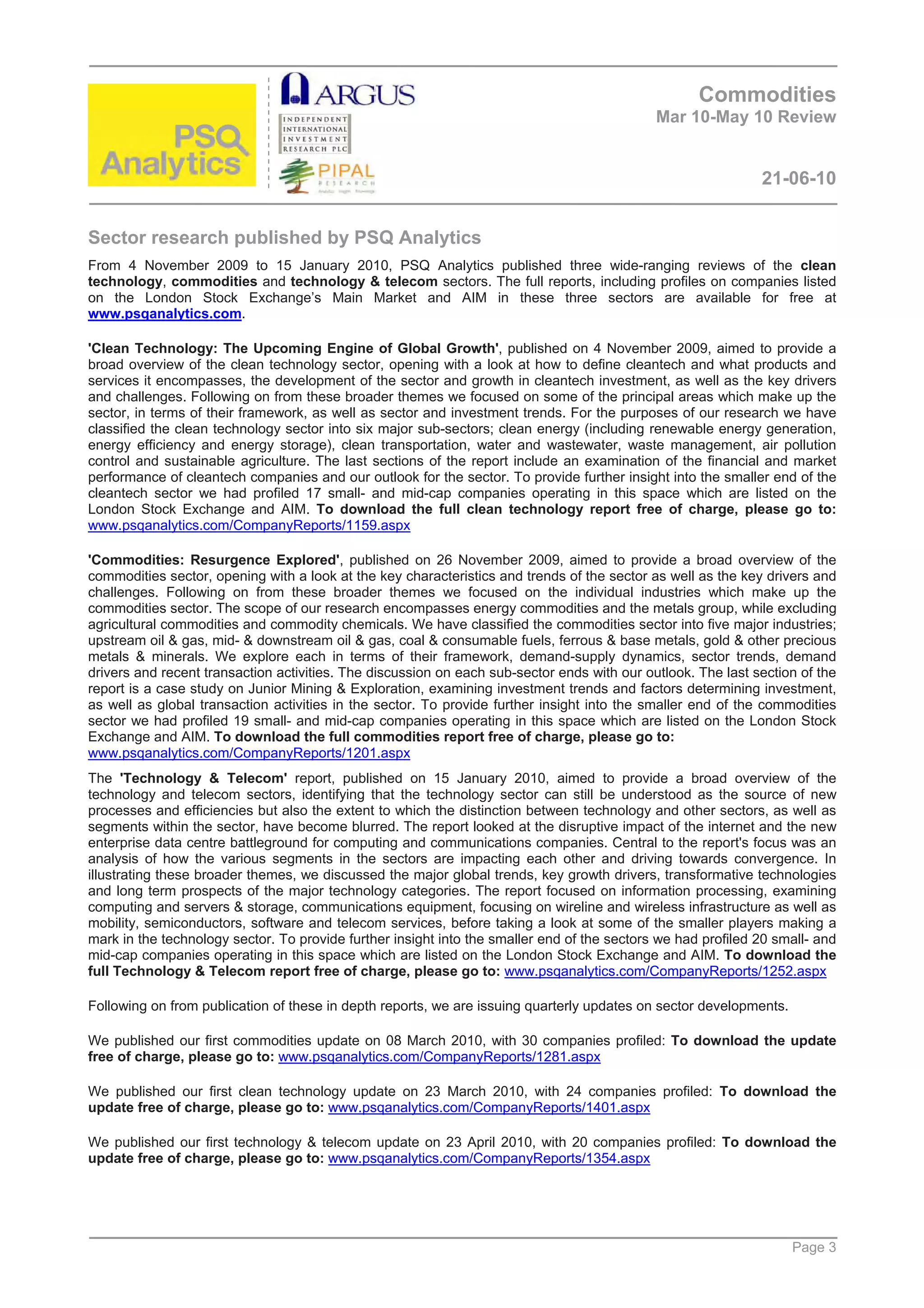 PSQ_Analytics_Commodities_SectorReport_06101 | PDF