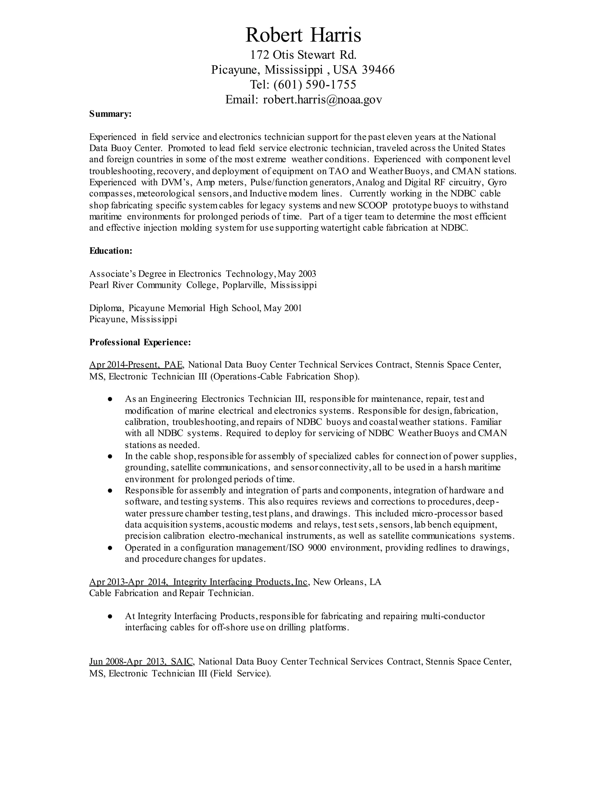 ResumeHarrisJune2015.doc | Technology & Computing