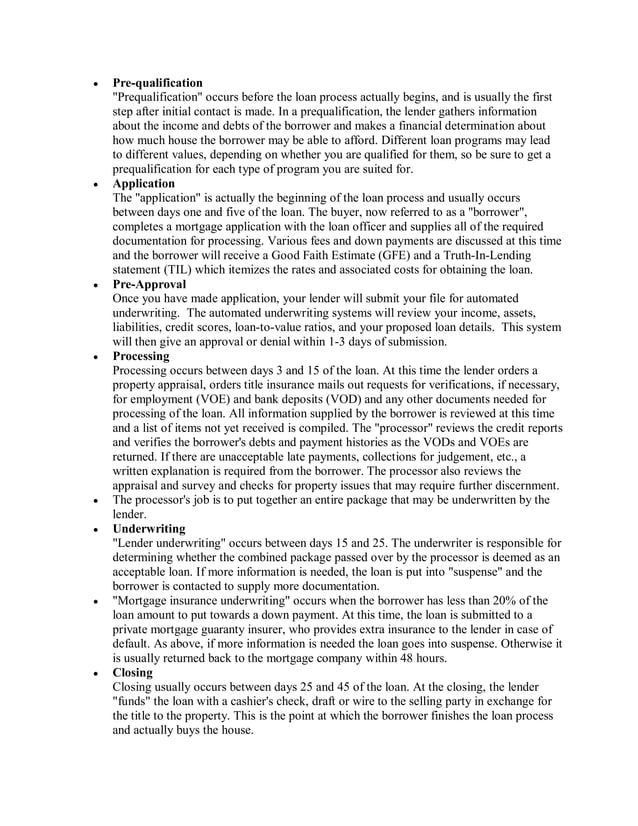 Mortgage life cycle, for understanding the process of us mortgage | PDF