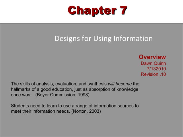 EDTC 6341 Chapter 7 Presentation | PPT