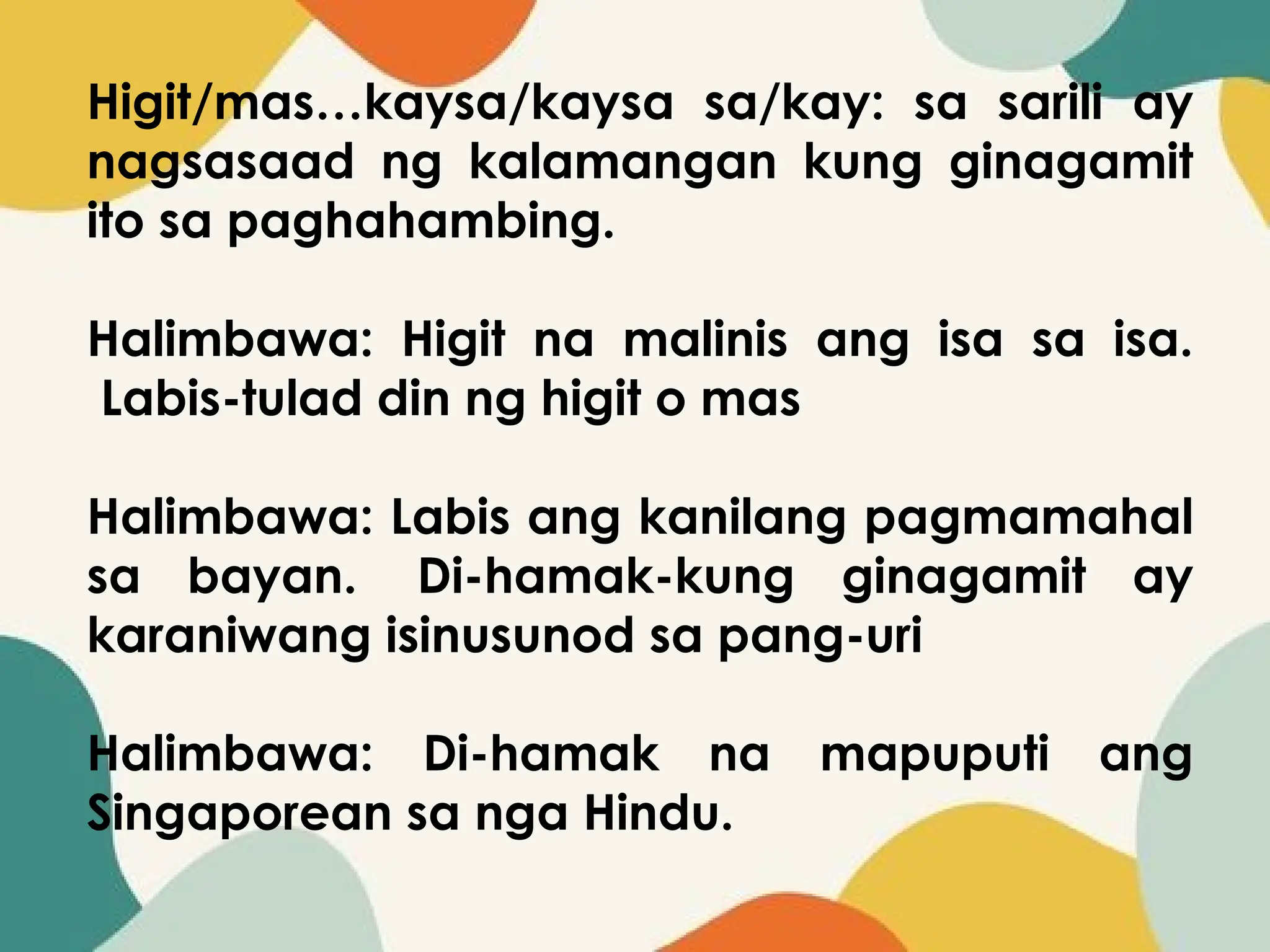 Paghahambing Filipino 8- Senior High School 2025 | PPTX