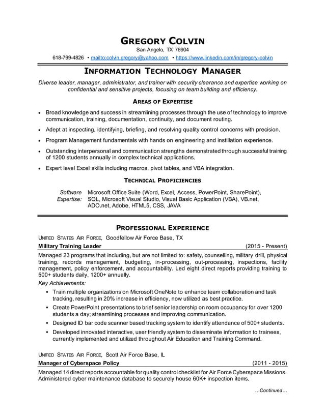 Gregory Colvin-Resume | DOCX | Computer Software and Applications ...