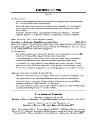 Gregory Colvin-Resume | DOCX | Computer Software and Applications ...