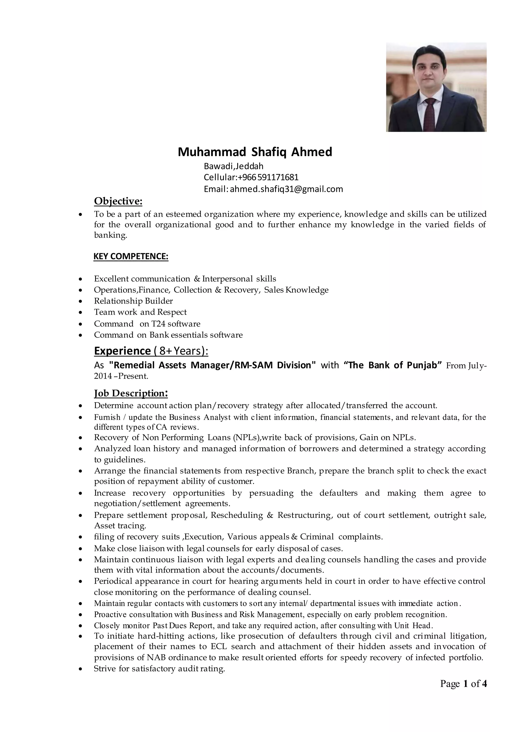 Shafiq Ahmed Resume | PDF