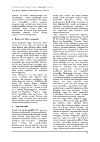 struktur organisasi perguruan tinggi yang sehat dan effisien | PDF