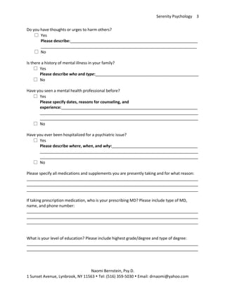 Couples Therapy Intake Questionnaire | PDF