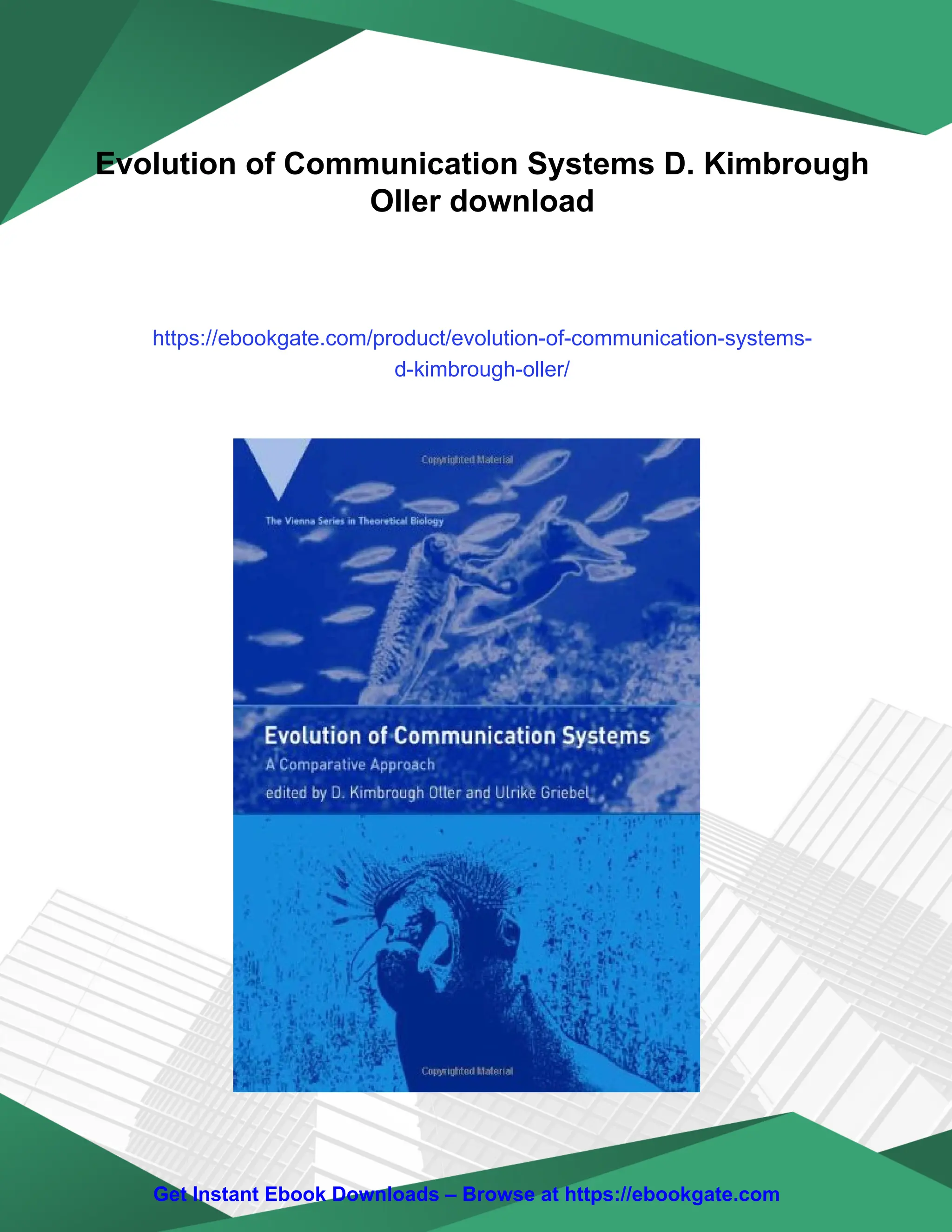 Evolution of Communication Systems D. Kimbrough Oller | PDF