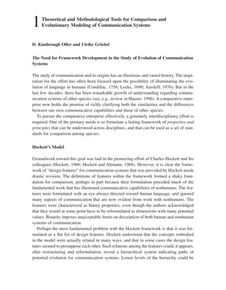 Evolution of Communication Systems D. Kimbrough Oller | PDF