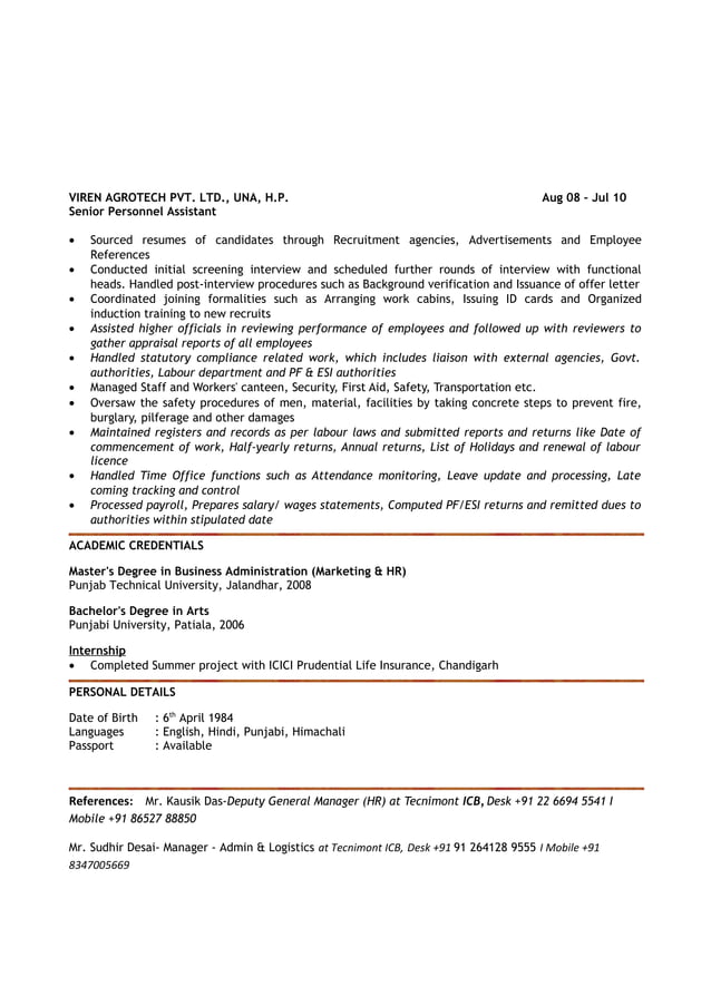 CV_Ajay Kumar | DOC | Human Resources | Business