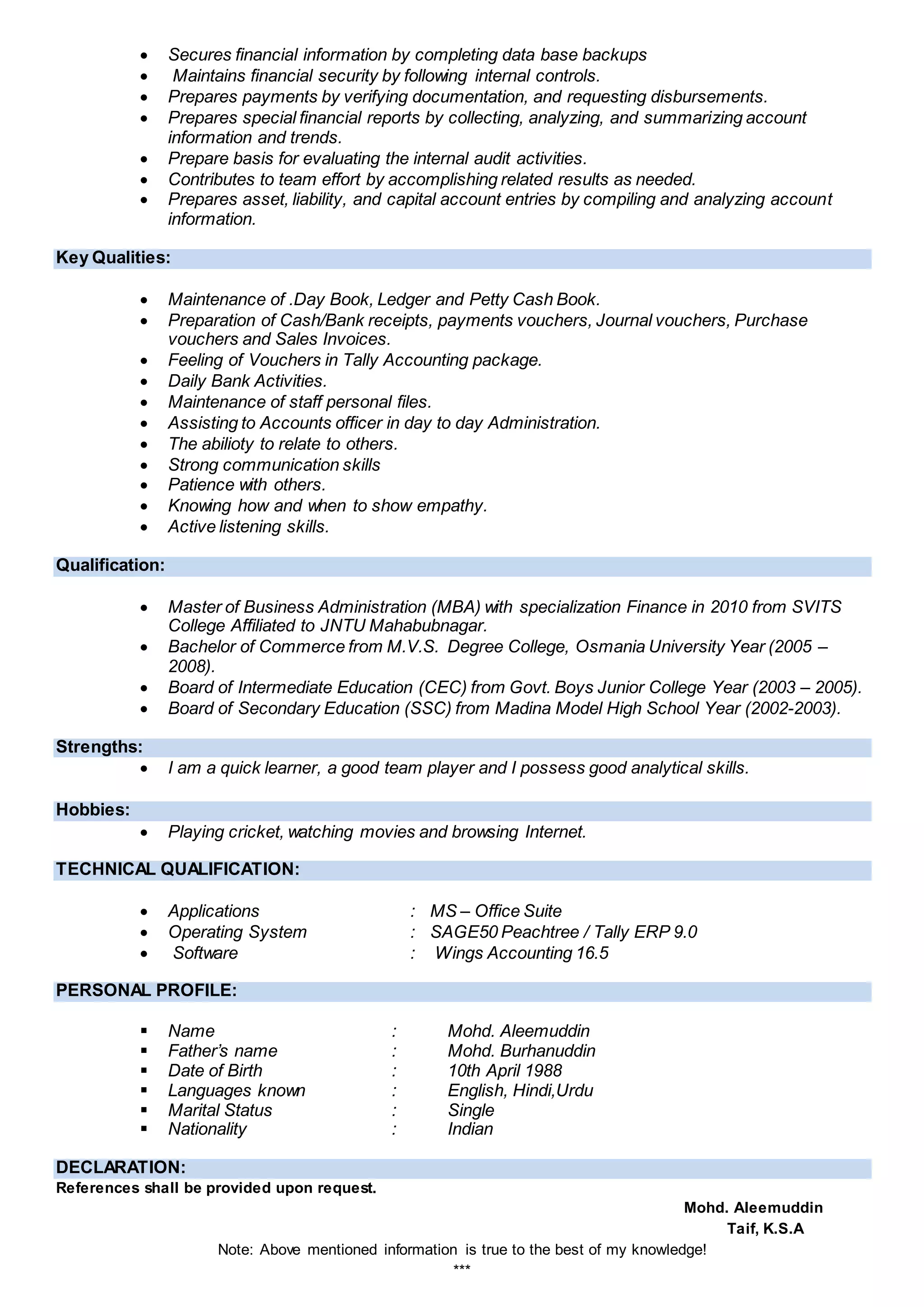 ALEEMUDDIN ACCOUNTANT | DOCX