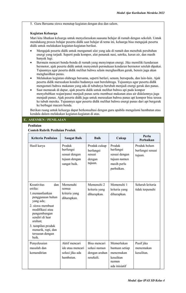 Modul ajar pembelajaran ipas perubahan wujud zat benda | PDF
