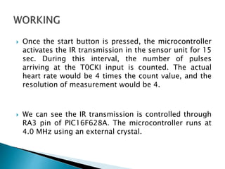 HEARTBEAT RATE SENSOR USING MICROCONTROLLER | PPT