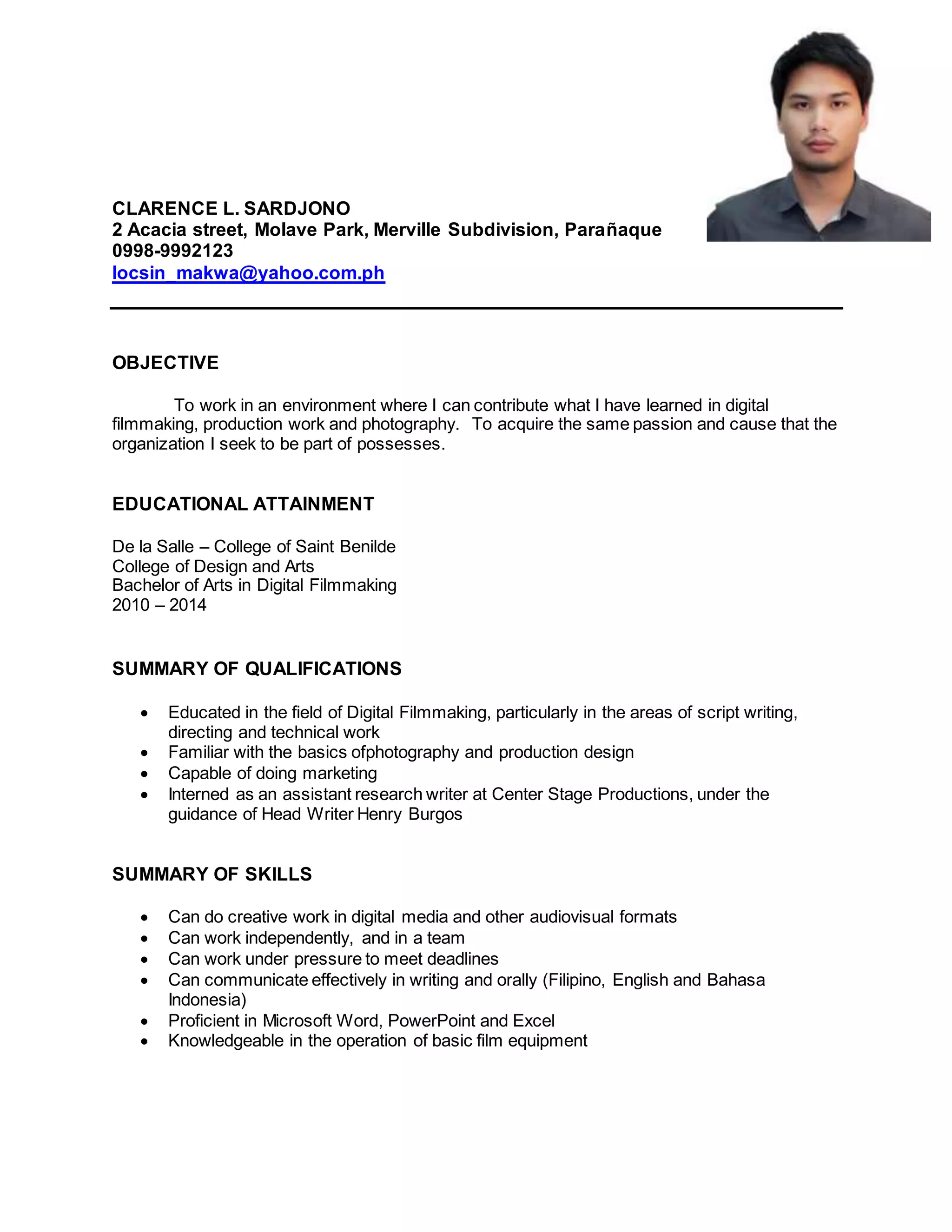 CH Clarence Sardjono- UPDATED CV | DOCX