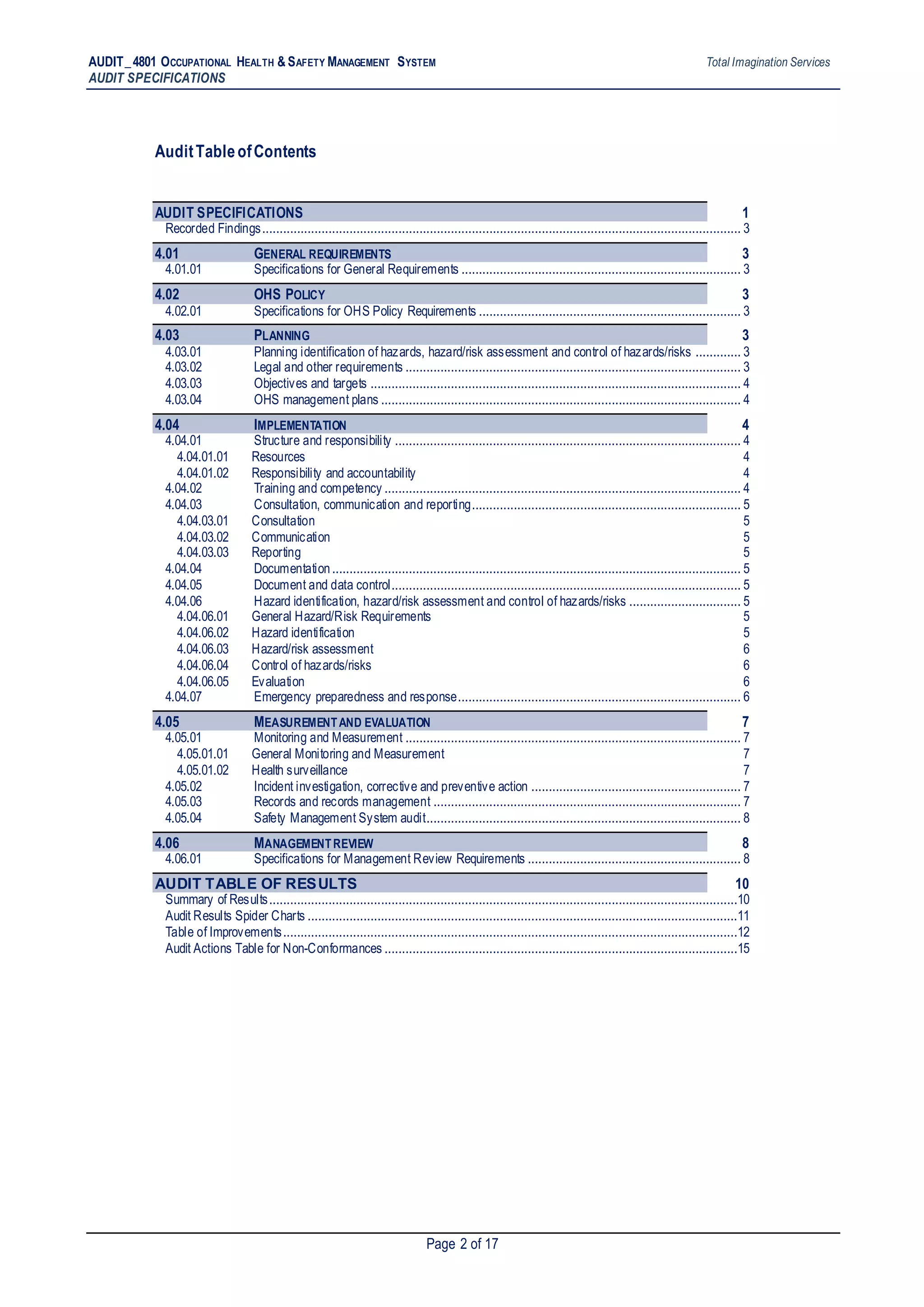 Audit_4801 Safety Management Systems_Report Example | DOCX