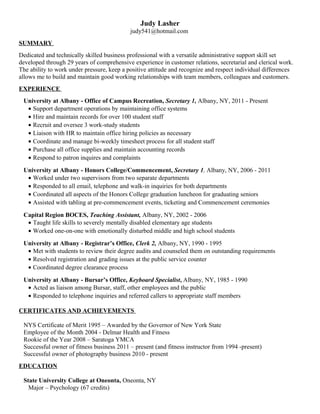 Judy Resume | DOC