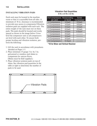 Hussman Rack Installation Manual | PDF