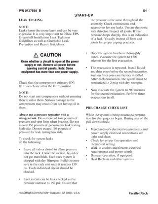 Hussman Rack Installation Manual | PDF